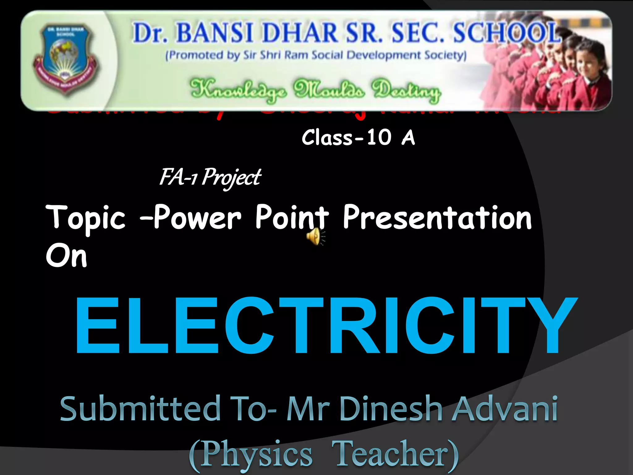 ppt on electricty class 10 | PPTX