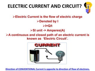 ppt on electricty class 10 | PPTX