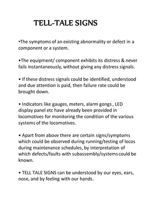Tell-Tale Sign Of Diesel Locomotive - Diesel Shed Alambagh Lucknow | PDF