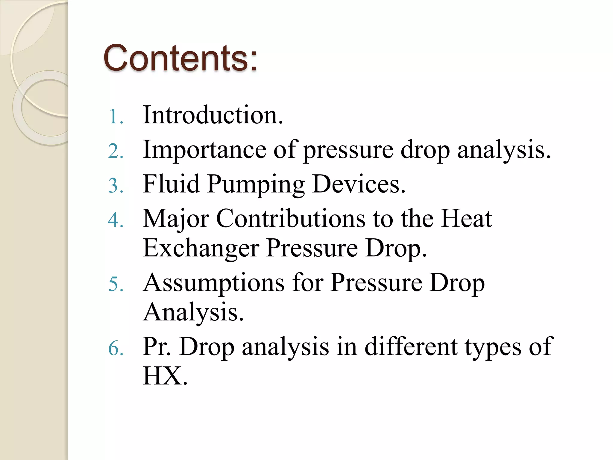 Heat Exchanger Pressure Drop Analysis | PPTX