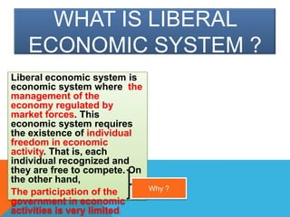 Dhera agung liberal economic system | PPTX