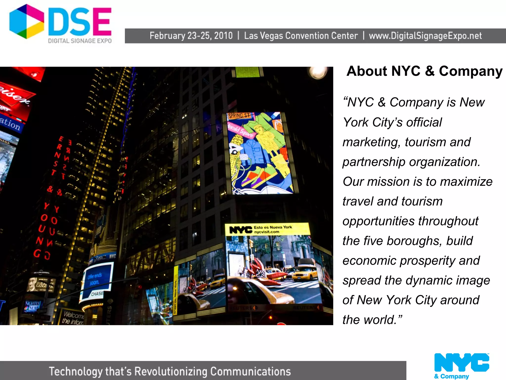 Case Study: Modernize Official NYC Visitor Information Center | PPT