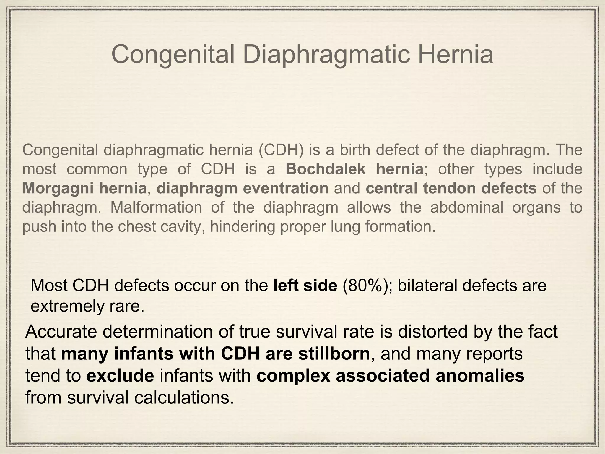 Diaphragmatic hernia in children | PPTX