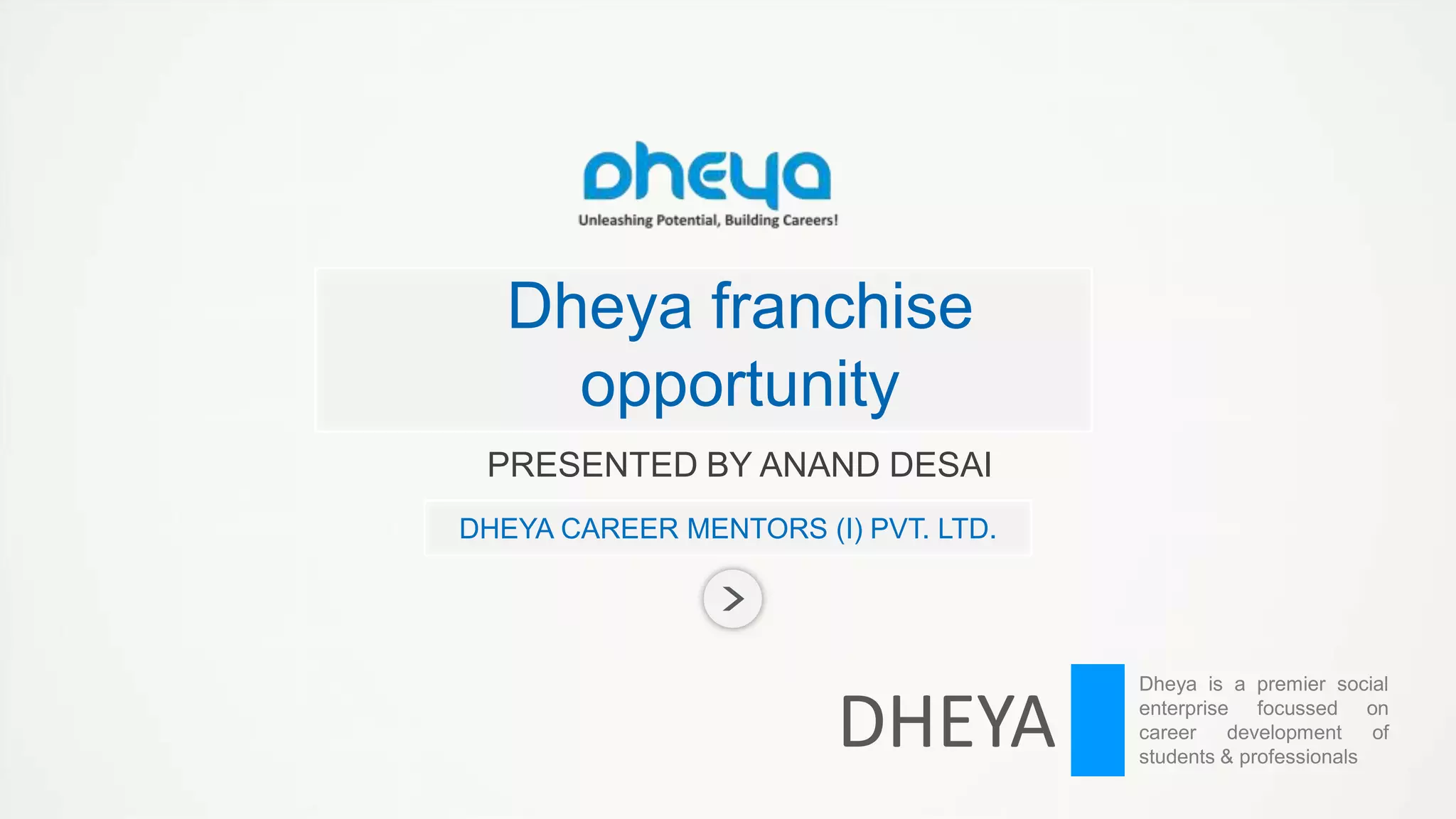 Dheya Franchisee Opportunity | PPSX | Business Accounting & Finance | Business