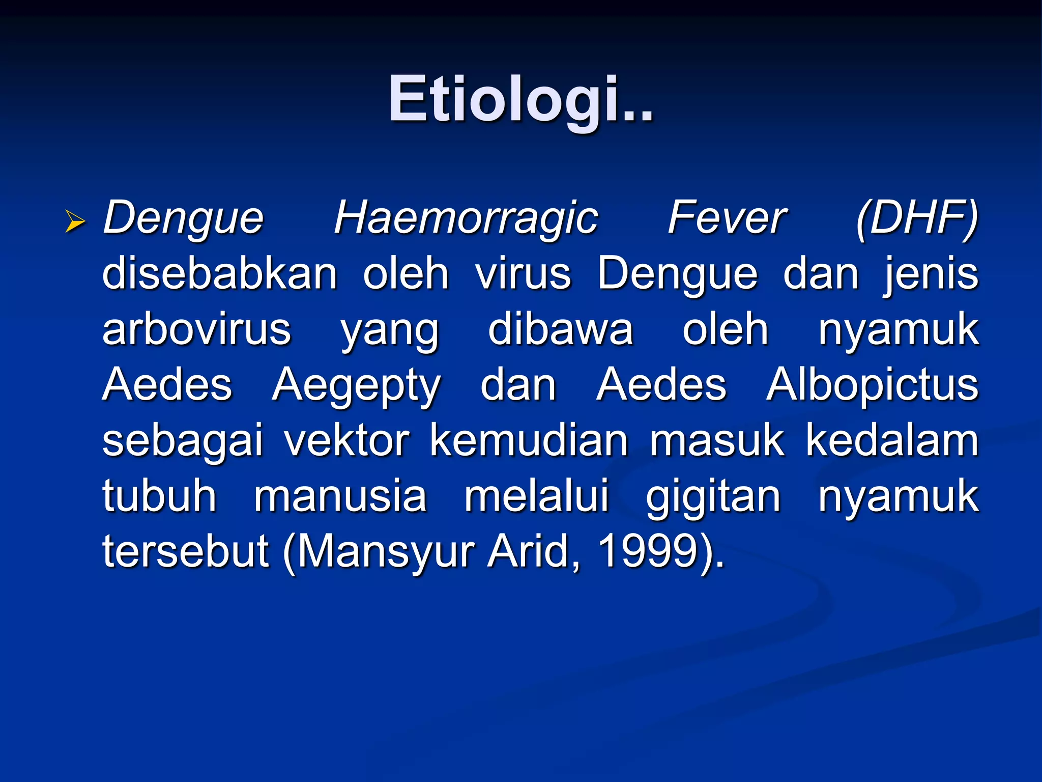 DHF pada Anak | PPTX