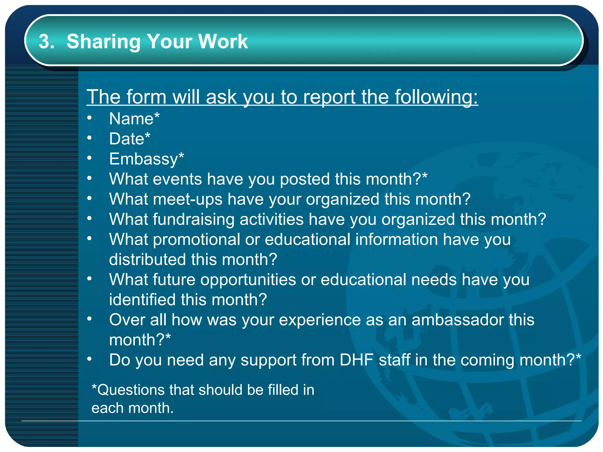 Dhf ambassadors presentation Final | PPT | Non-Profit Organizations ...