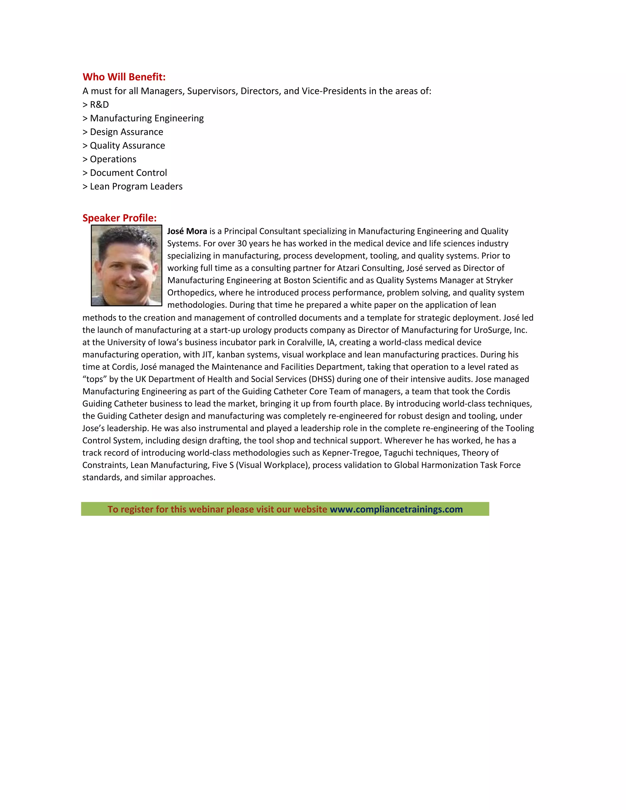 Creating Design History Files (DHF), the Device Master Records (DMR ...