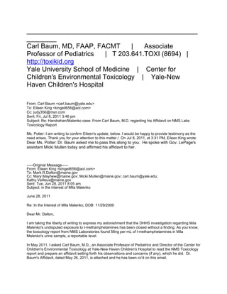 Dhhs child protection lies about dr. carl baum | PDF