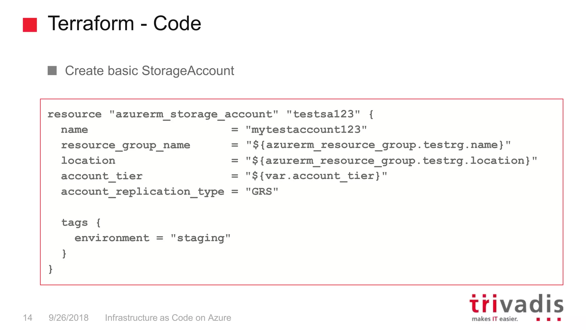 TechEvent Infrastructure as Code on Azure | PPTX