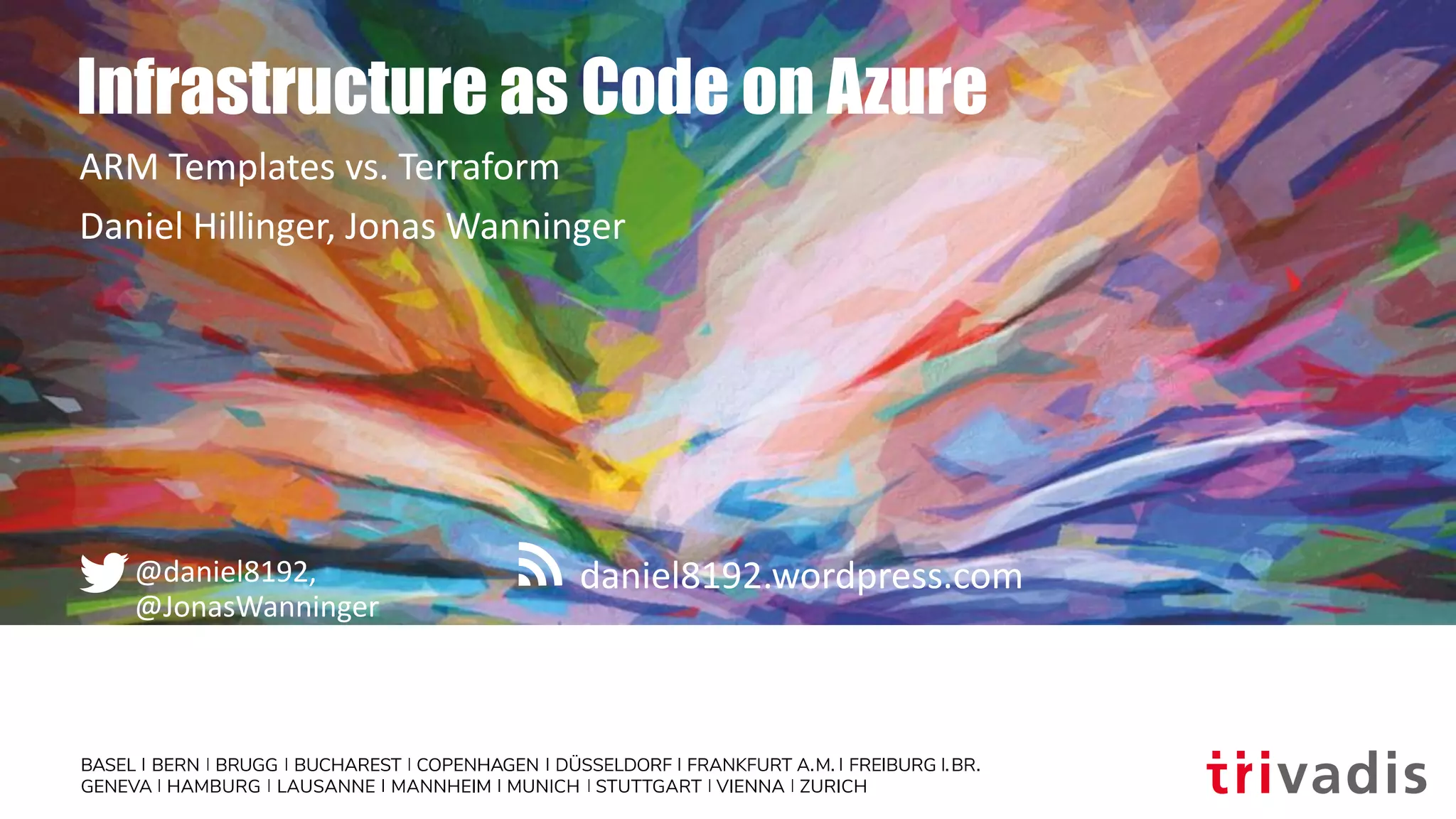 Azure Days 2019: Infrastructure as Code auf Azure (Jonas Wanninger ...