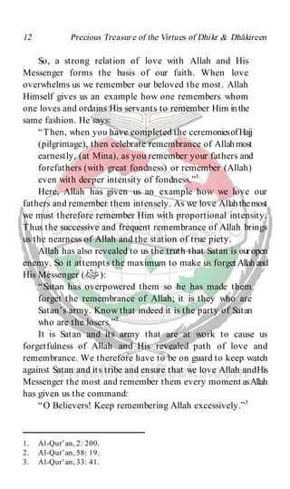 Precious Treasure of The Virtues of Dhikr & Dhakireen | PDF