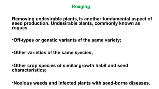 Management of Seed Crops (Wheat) | PPT