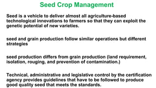 Management of Seed Crops (Wheat) | PPT