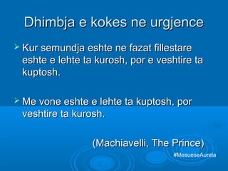 MJEKSI ....DHIMBJA E KOKES | PPT