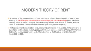 FACTORS OF PRODUCTION – LAND & ITS CHARACTERISTICS – THEORIES OF RENT ...
