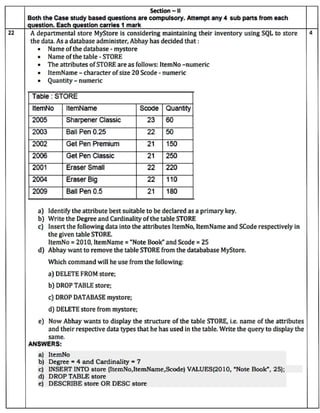 Class 12 computer sample paper with answers | PDF