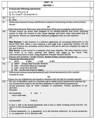 Class 12 computer sample paper with answers | PDF