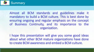 CREATING AND MAINTAINING A BCM PROGRAM | PDF