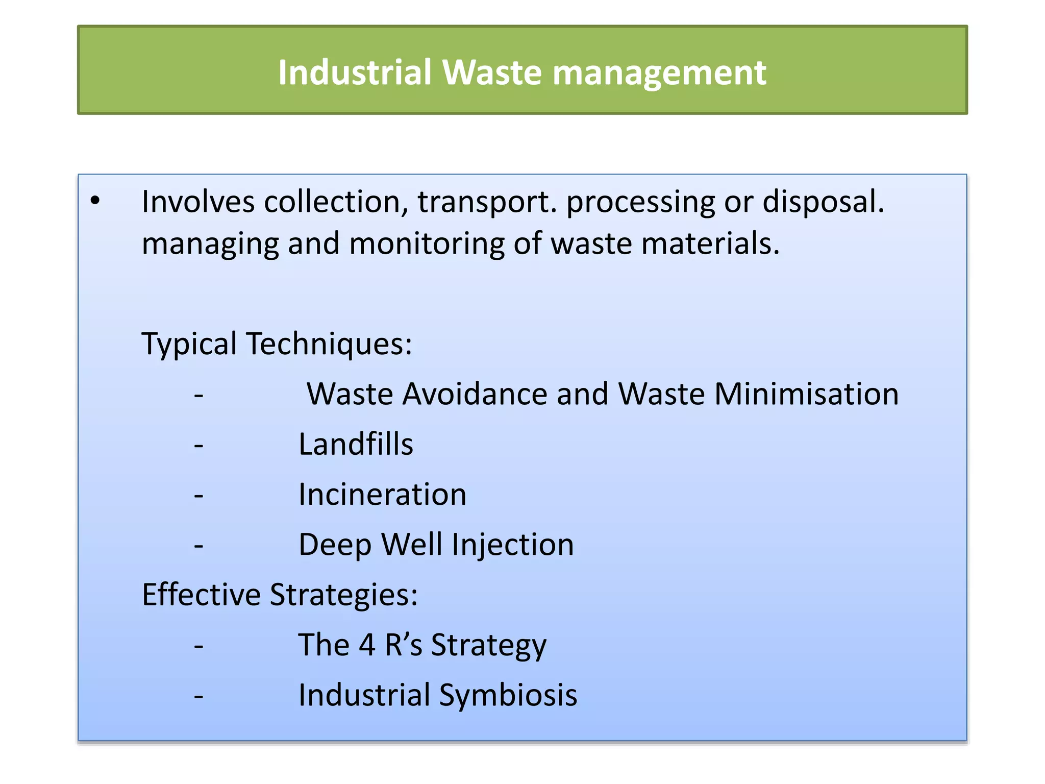 Industrial Waste Management | PPTX