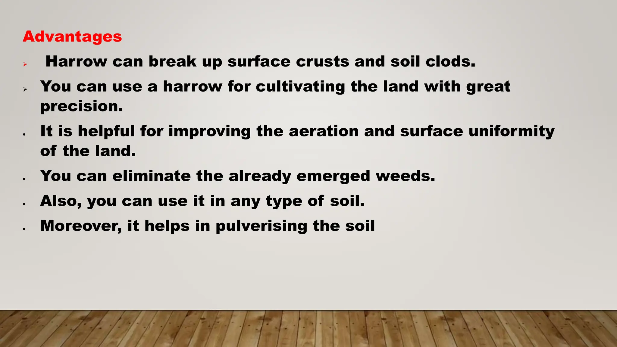 Tractor Drawn Harrows by Dhivyadharshini | PPTX