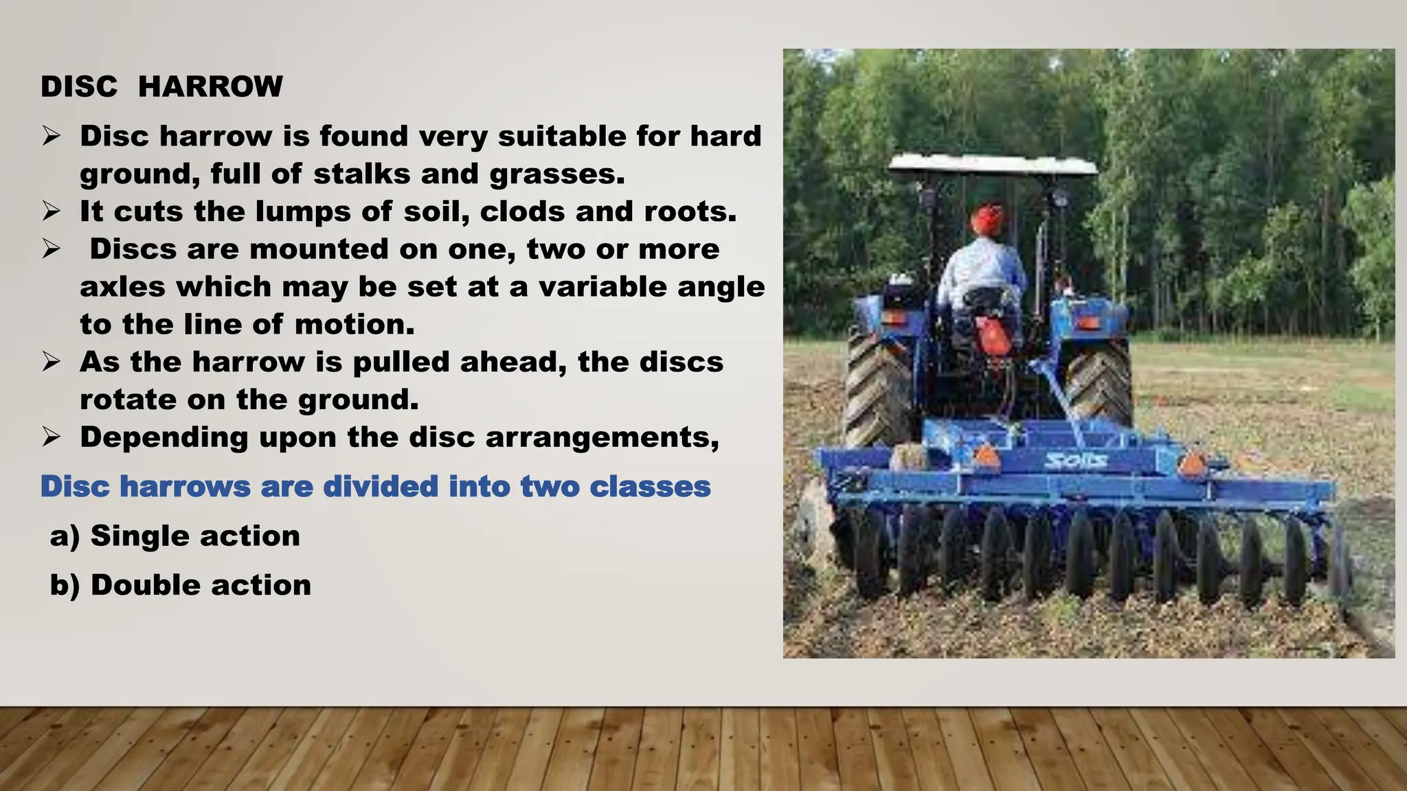 Tractor Drawn Harrows by Dhivyadharshini | PPTX