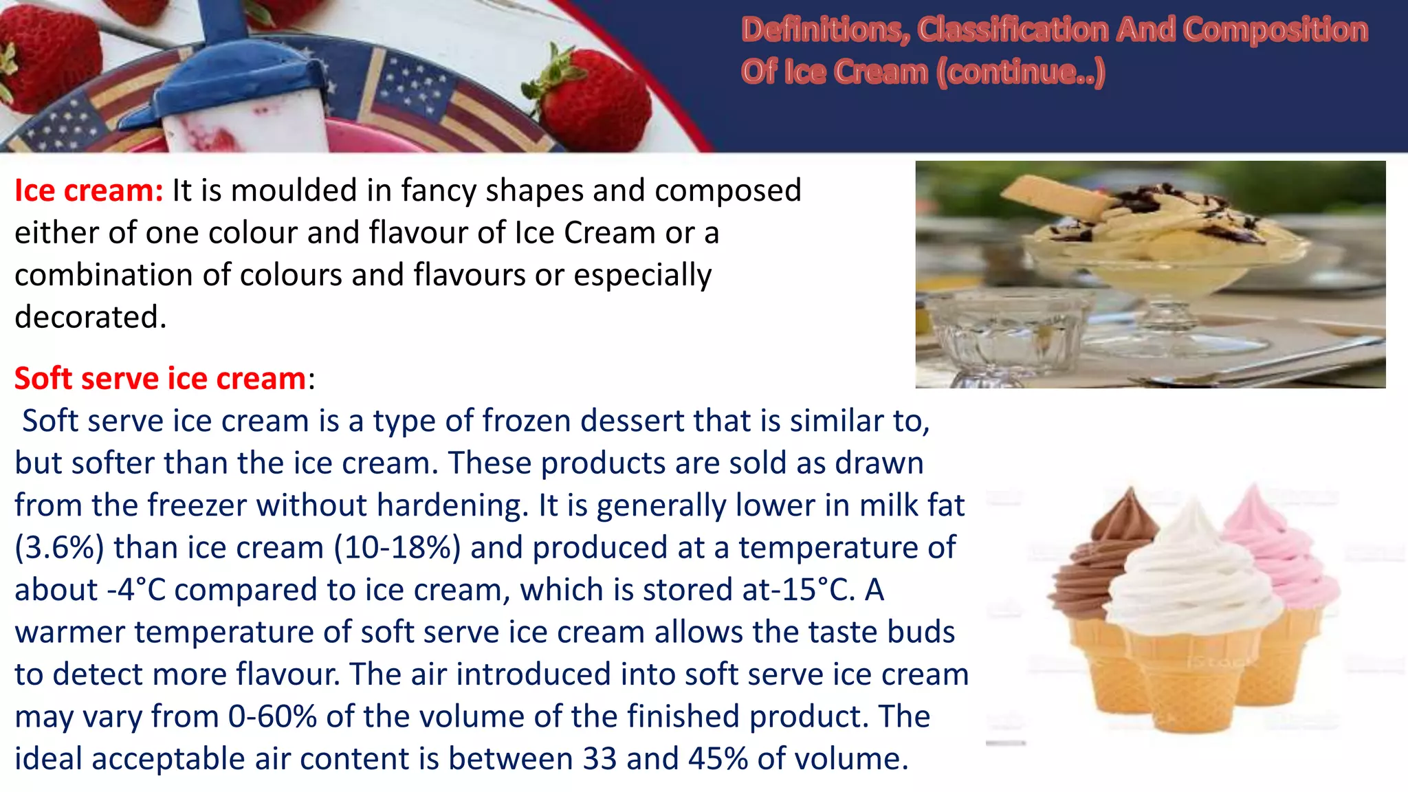 Ice cream and its classification | PPTX
