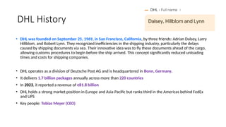 DHL Company, Product & Industry Overview | PPTX