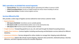 DHL Company, Product & Industry Overview | PPTX
