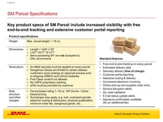 DHL eCommerce - Domestic Product Portfolio | PDF