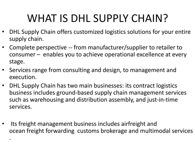 Dhl final | PPT