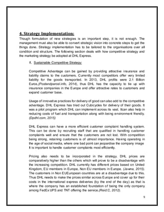 Strategic Report for DHL Express | DOCX