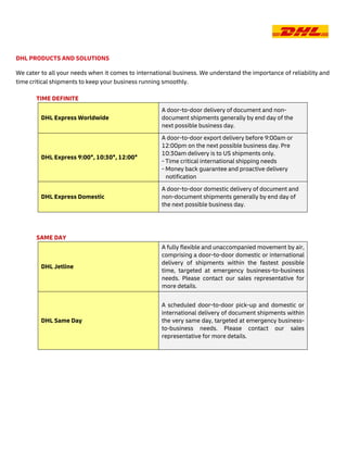 DHL Commerce Business Proposal | PDF