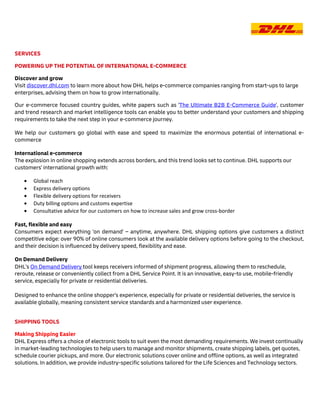 DHL Commerce Business Proposal | PDF