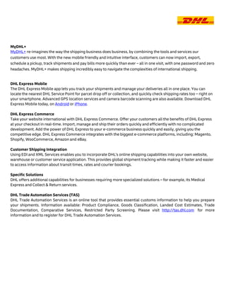 DHL Commerce Business Proposal | PDF