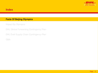 Dhl Olympics Memo | PDF