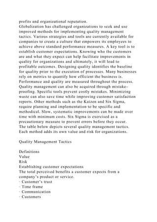 DHL Quality Control Manual Quality Management (BADM370).docx ...