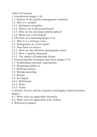 DHL Quality Control Manual Quality Management (BADM370).docx ...