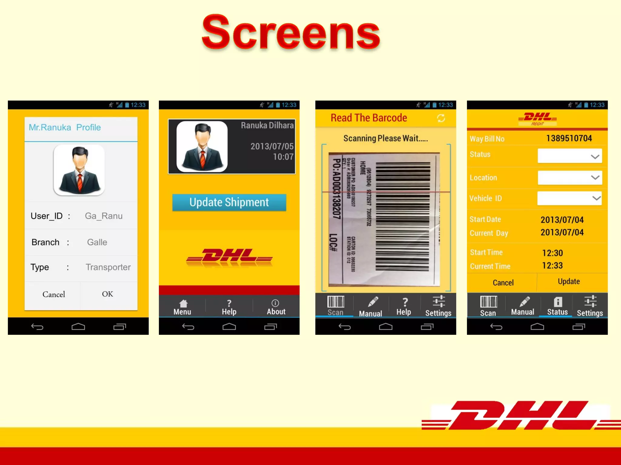 Courier Management System(Dhl software documentation) | PDF