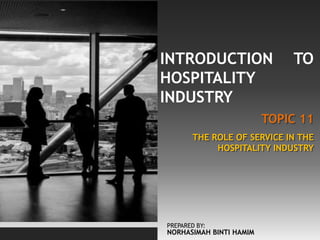Intro to Hospitality Industry - Unit 11 | PPT
