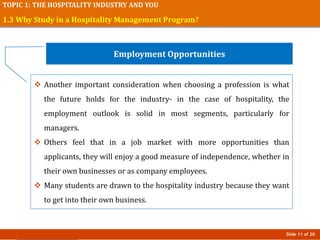 Intro to Hospitality Industry - Unit 1 | PPT