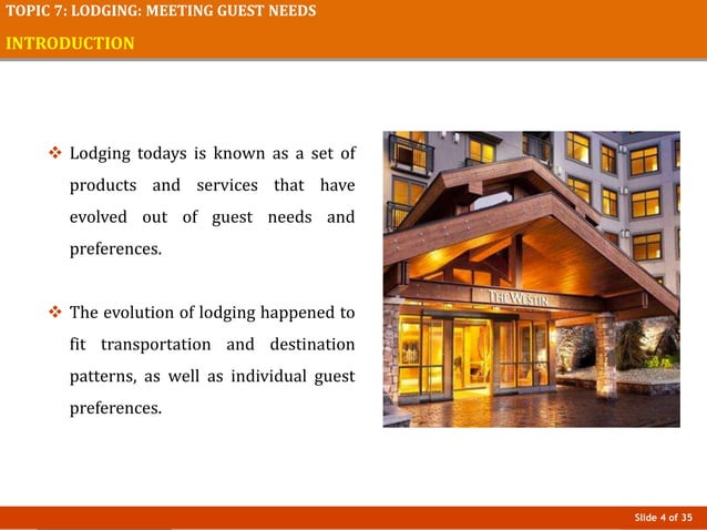 Intro to Hospitality Industry - Unit 7 | PPT | Hotels and Motels ...