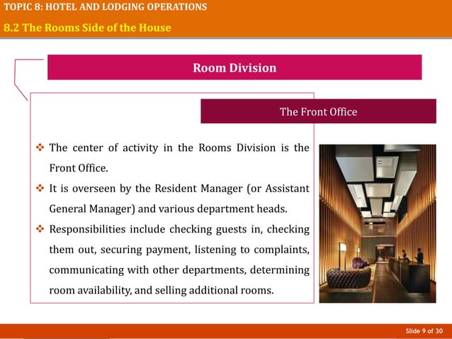 Intro to Hospitality Industry - Unit 8 | PPT