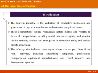 Intro to Hospitality Industry - Unit 9 | PPT