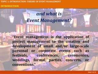 Event Management - Unit 1 | PPT
