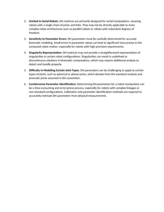 DH matrix or Denavit for robotics and its applications | DOCX