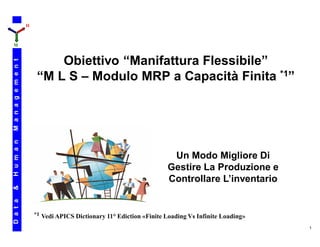 MRP a Capacità Finita | PDF