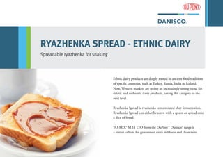 RYAZHENKA SPREAD - ETHNIC DAIRY | PPT