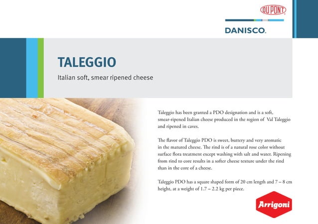 Taleggio - Italian soft, smear ripened cheese Taleggio | PPT