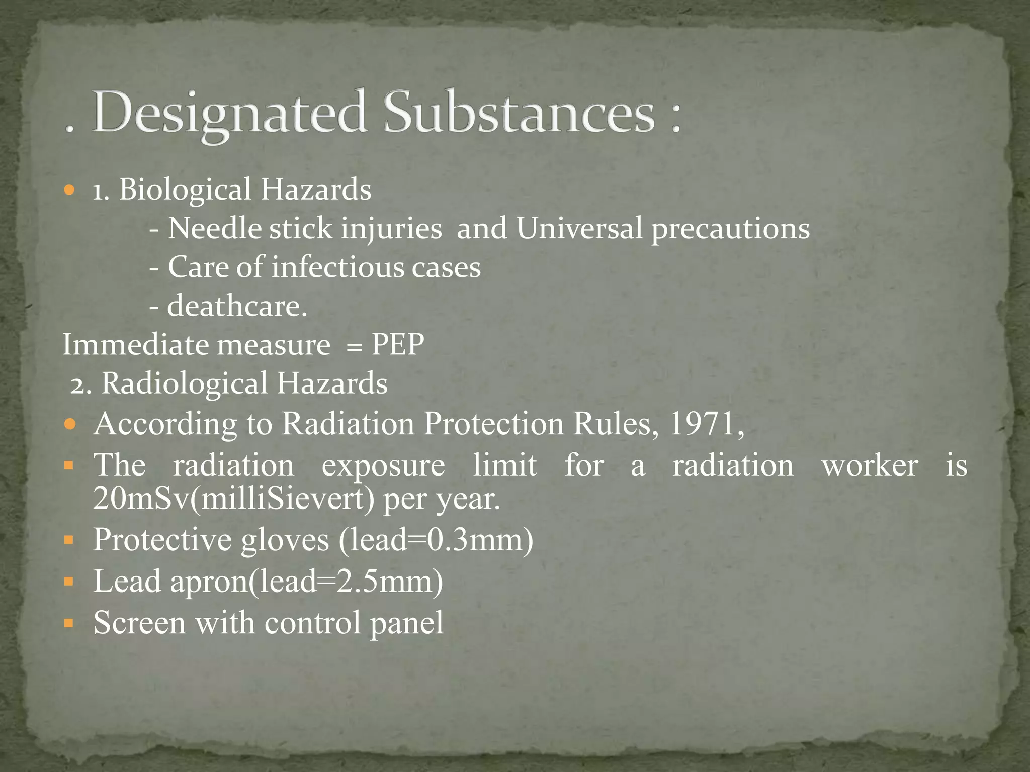 Hospital hazards | PPTX