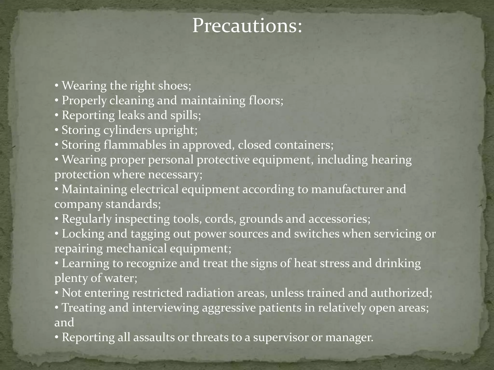 Hospital hazards | PPTX